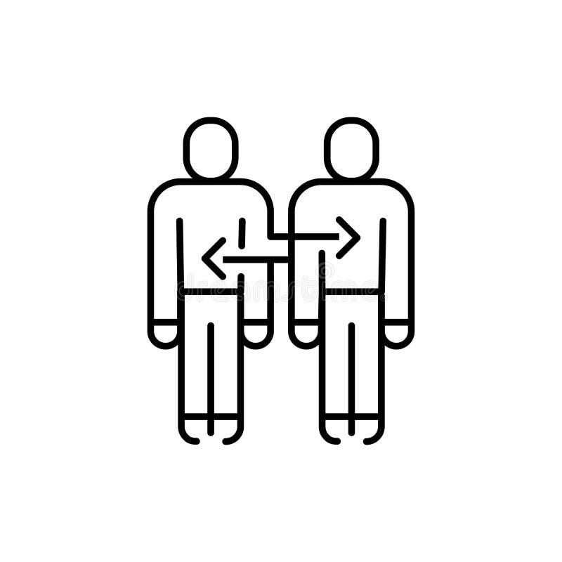 Equality Between Old And Young Color Line Icon Multinational Company