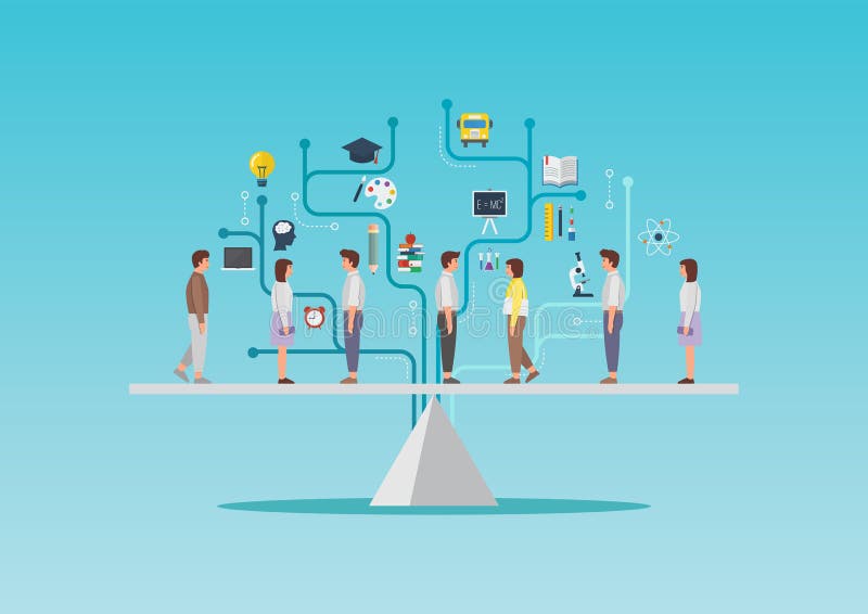 Equality of People Education Concept Stock Vector - Illustration of ...