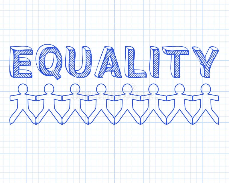 Equality Paper People stock vector. Illustration of feminism - 91684802