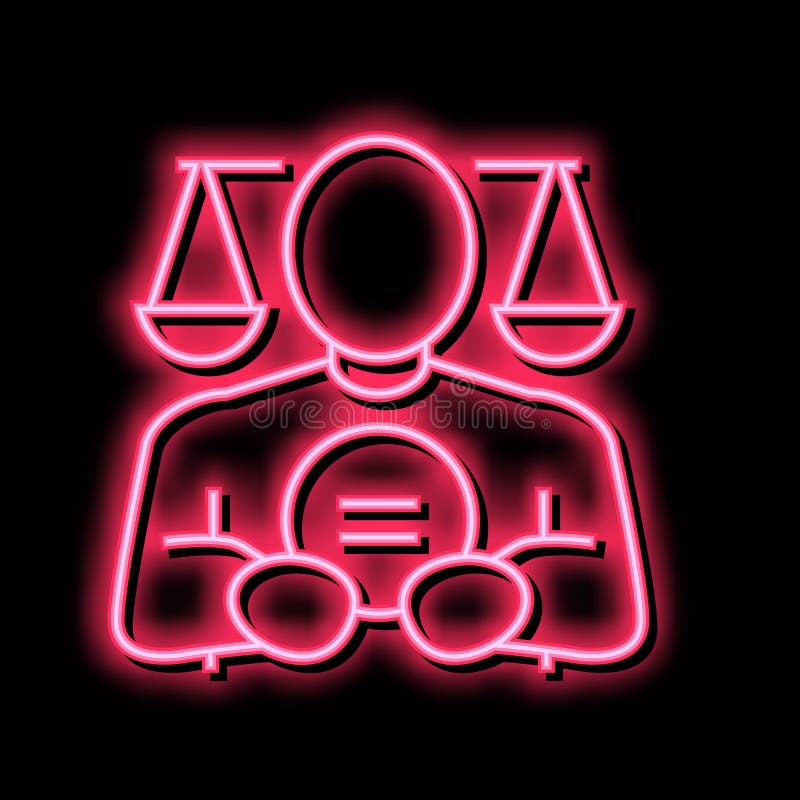 Equality People Value Neon Glow Icon Illustration Stock Vector ...