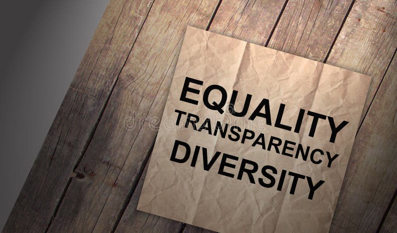 Equality Transparency Diversity Words Stock Photos - Free & Royalty ...