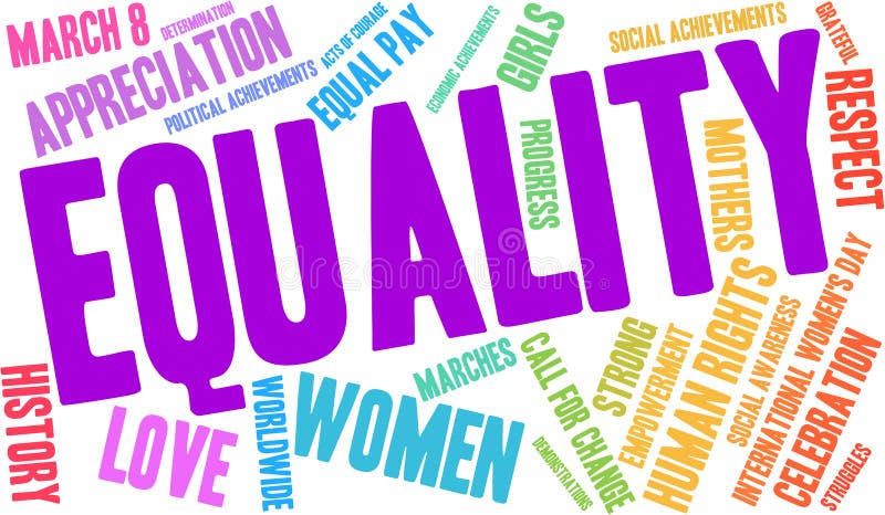 Equality Word Cloud stock illustration. Illustration of rights - 103970100
