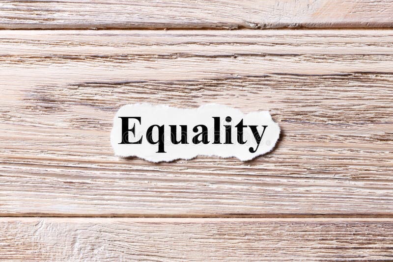 EQUALITY Word Made with Wooden Blocks Concept Stock Image - Image of ...