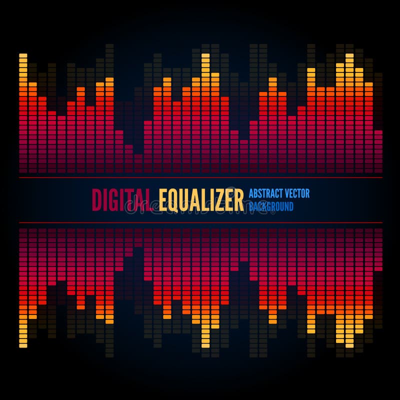 Equalizer on Abstract Technology Background Stock Vector - Illustration ...