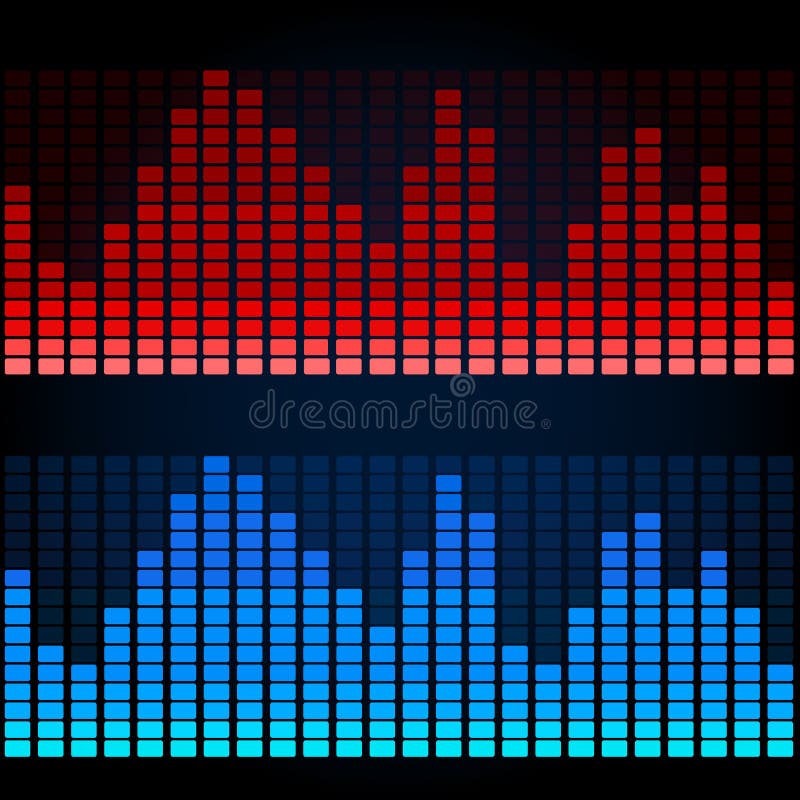 Equalizer on Abstract Technology Background Stock Vector - Illustration ...