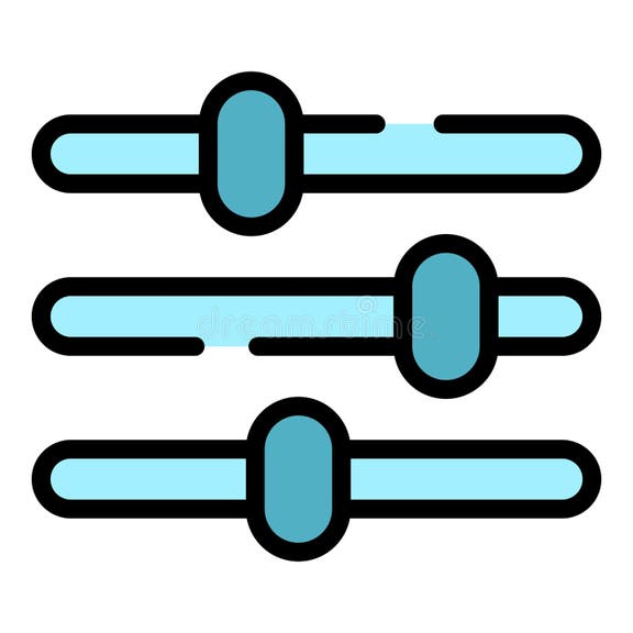 Equalizer App Icon Vector Flat Stock Illustration - Illustration of ...