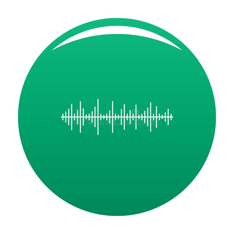 Equalizer Effect Icon Vector Green Stock Vector - Illustration of beat ...