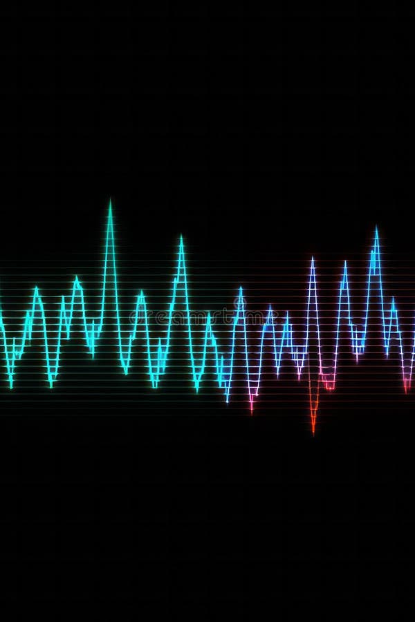 Equalizer Effect. Neon Lights. Sound Wave on a Black Background AI ...