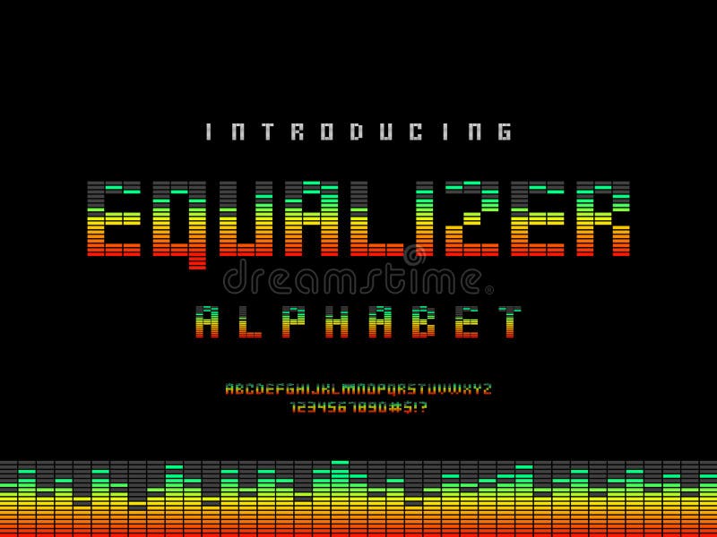 Sound wave font stock vector. Illustration of alphabet - 166636586