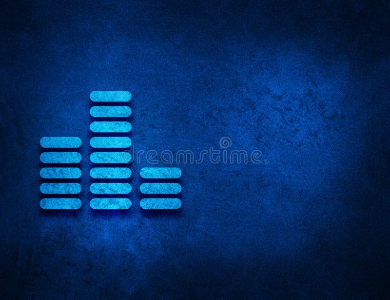 Equalizer Icon Artistic Abstract Blue Grunge Texture Background Stock ...