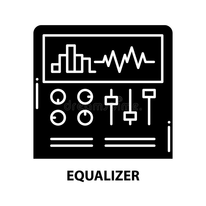 Equalizer Icon, Black Vector Sign with Editable Strokes, Concept ...