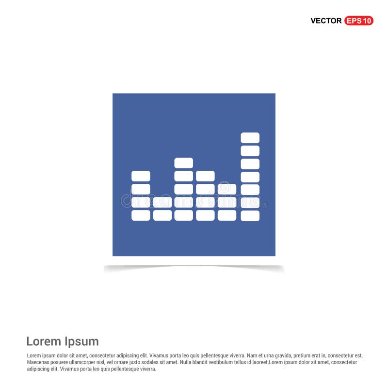 Equalizer Icon - Blue Photo Frame Stock Vector - Illustration of symbol ...