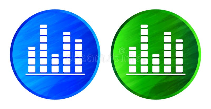 Equalizer Icon Grunge Texture Round Button Set Illustration Stock ...