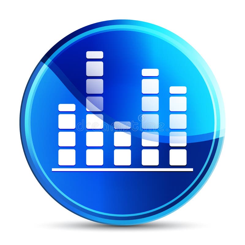 Equalizer Icon Grunge Texture Round Button Set Illustration Stock ...