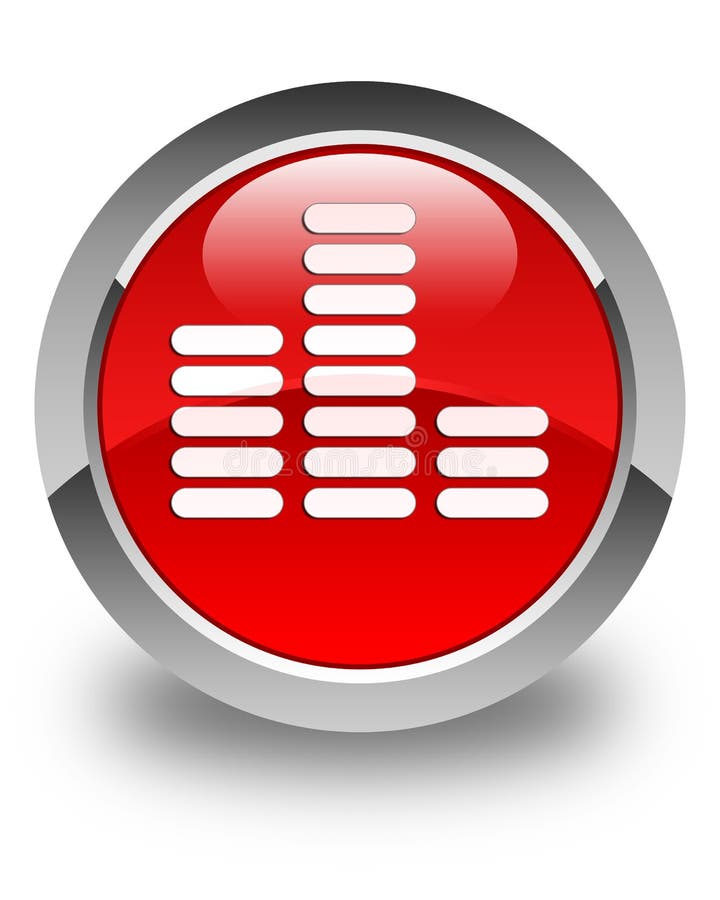 Equalizer Icon Glossy Red Round Button Stock Illustration ... Equalizer Icon Glossy Red Round Button Stock Illustration ...