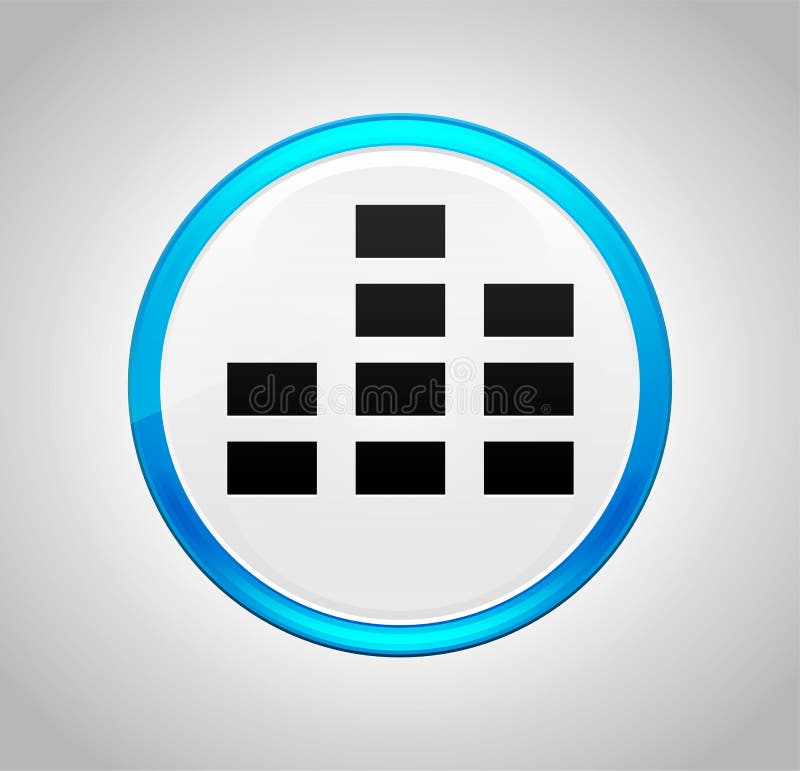 Equalizer Icon Round Blue Push Button Stock Illustration - Illustration ...