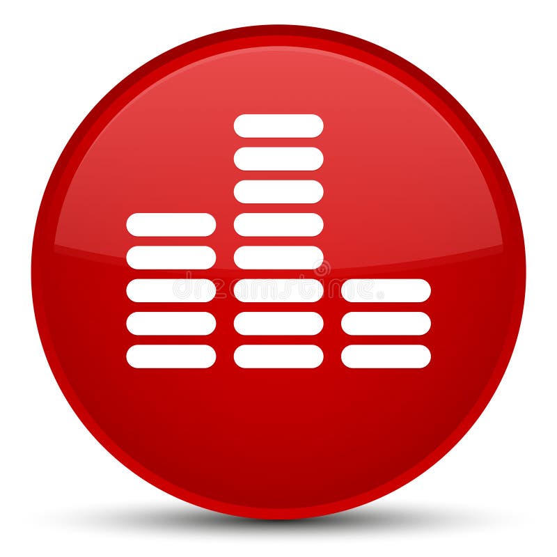 Equalizer Icon Special Red Round Button Stock Illustration ...