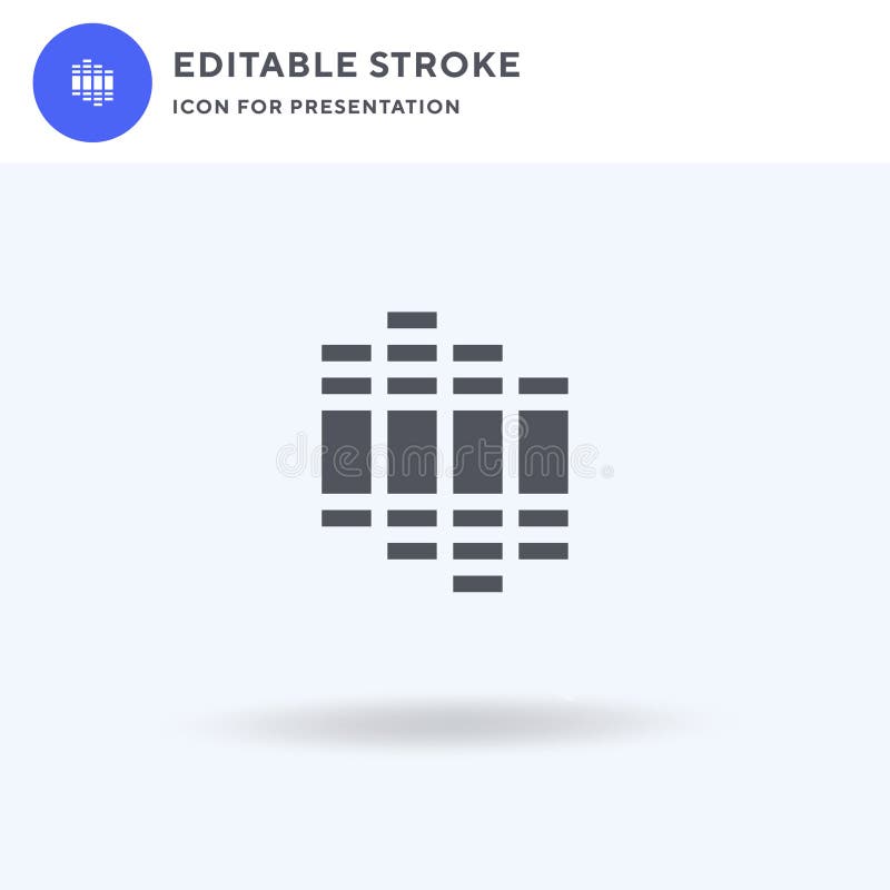 Equalizer Icon Vector, Filled Flat Sign, Solid Pictogram Isolated on ...