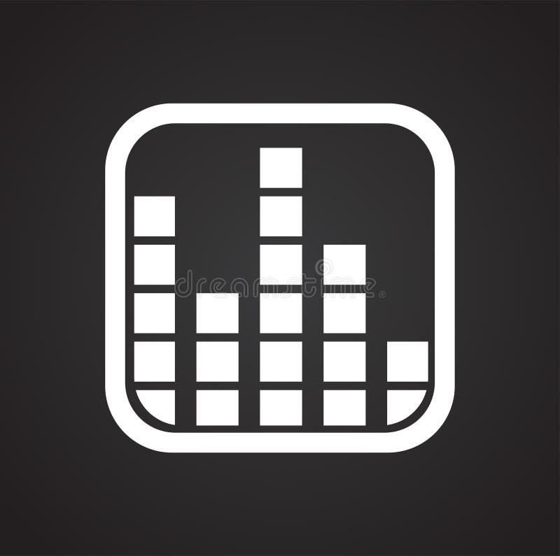 Equalizer Icons on Black Background for Graphic and Web Design, Modern ...