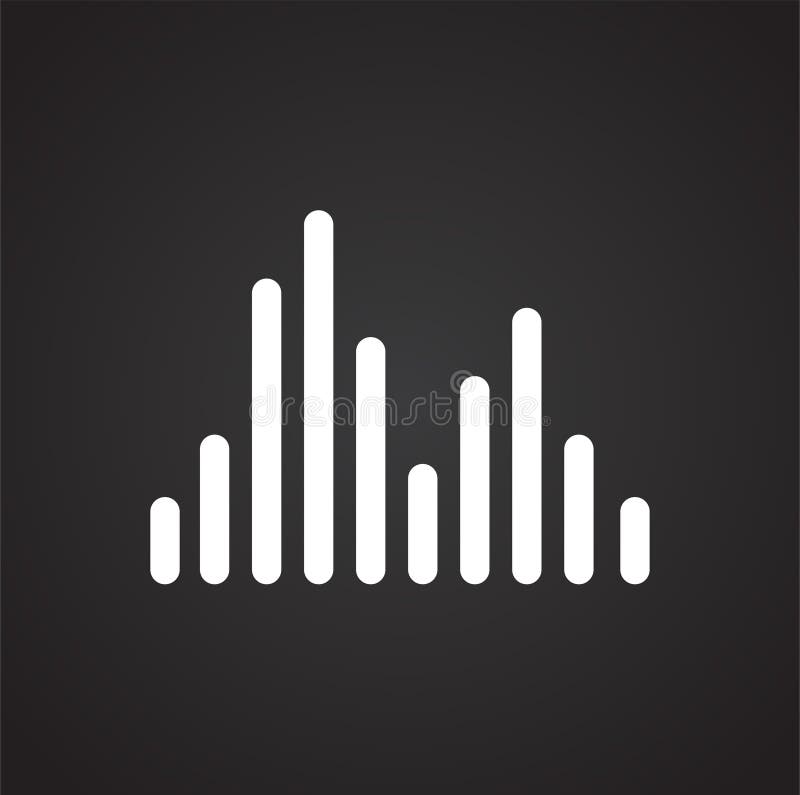 Equalizer Icons on Black Background for Graphic and Web Design, Modern ...