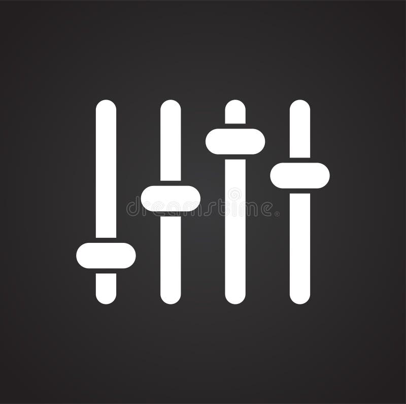 Equalizer Icons on Black Background for Graphic and Web Design, Modern ...