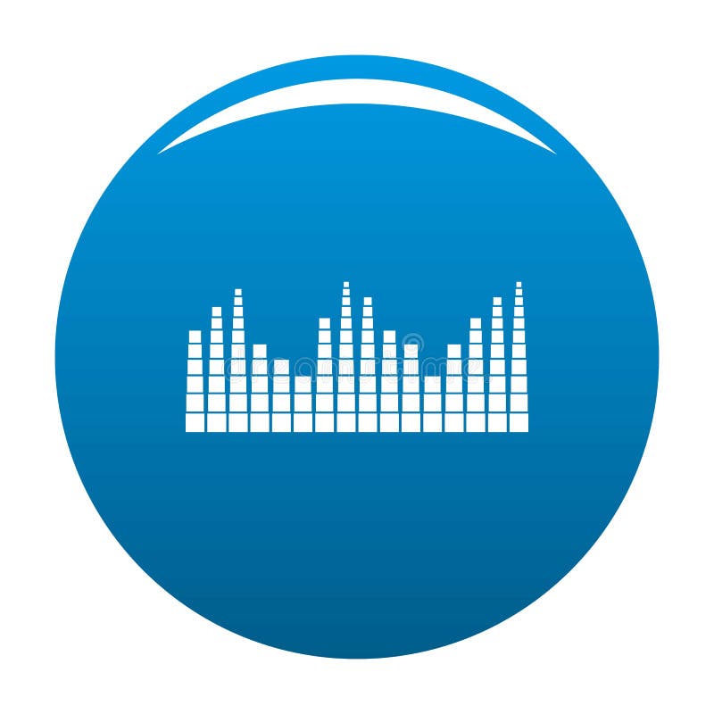 Equalizer Level Radio Icon Blue Vector Stock Vector - Illustration of ...