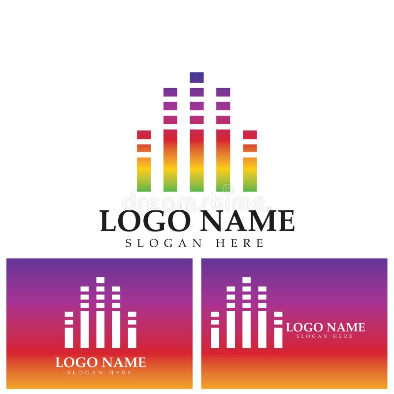 Equalizer Logo and Symbol Design. Stock Illustration - Illustration of ...