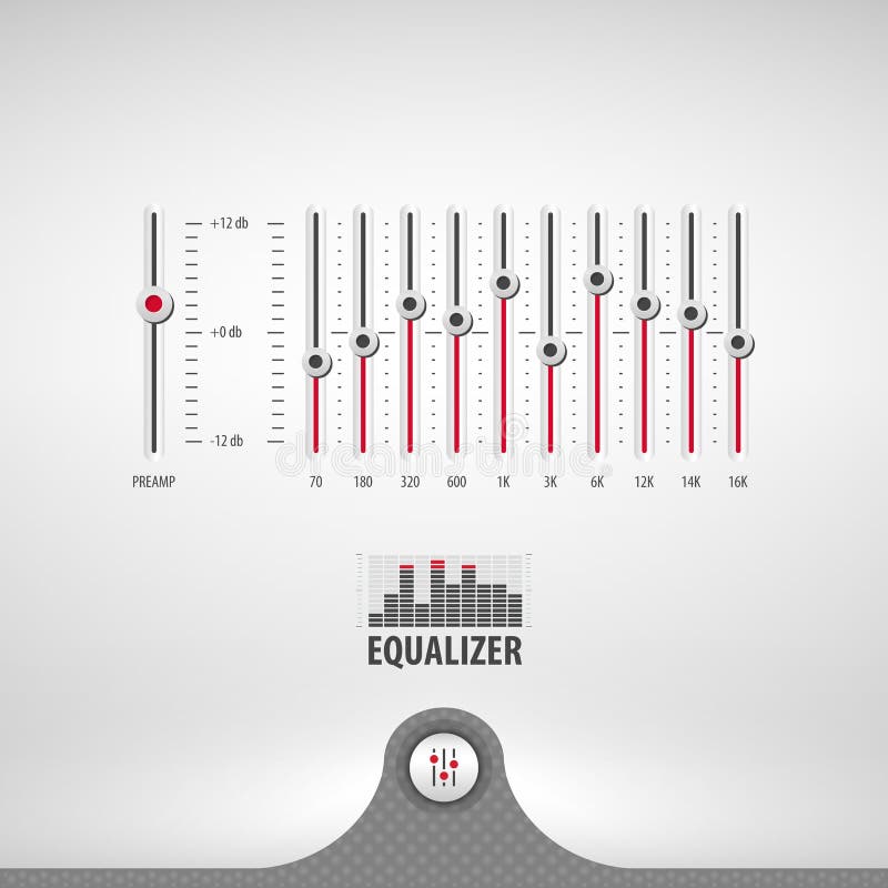 Equalizer for media player stock vector. Illustration of mixing - 140652380