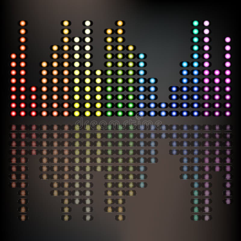 Equalizer for Music and Video. Stock Illustration - Illustration of ...