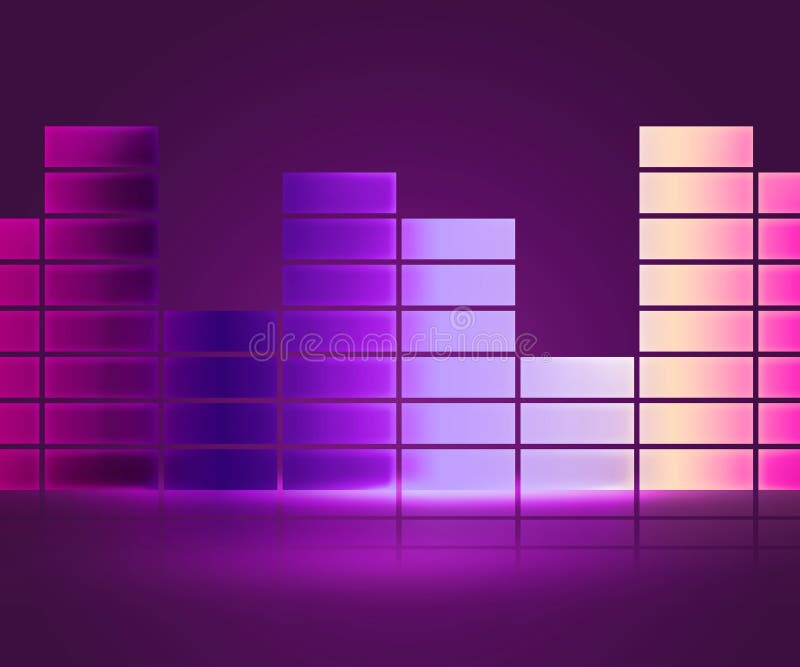 Equalizer Music Violet Background Stock Illustration - Illustration of ...