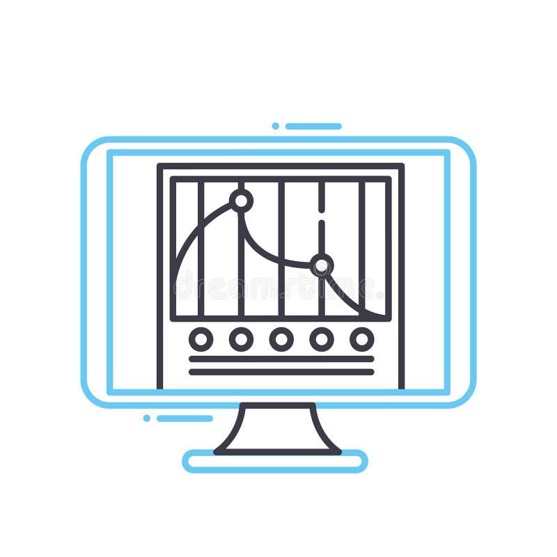 Equalizer Program Line Icon, Outline Symbol, Vector Illustration ...