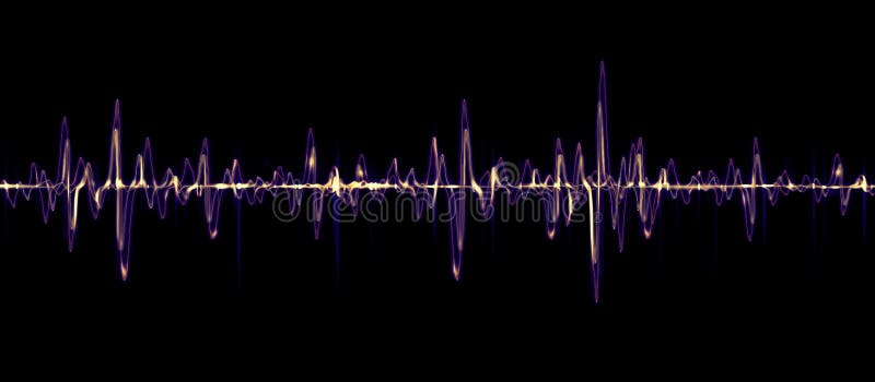 Heart Wave Line Equalizer Pulse Abstract Background 3d Illustration ...