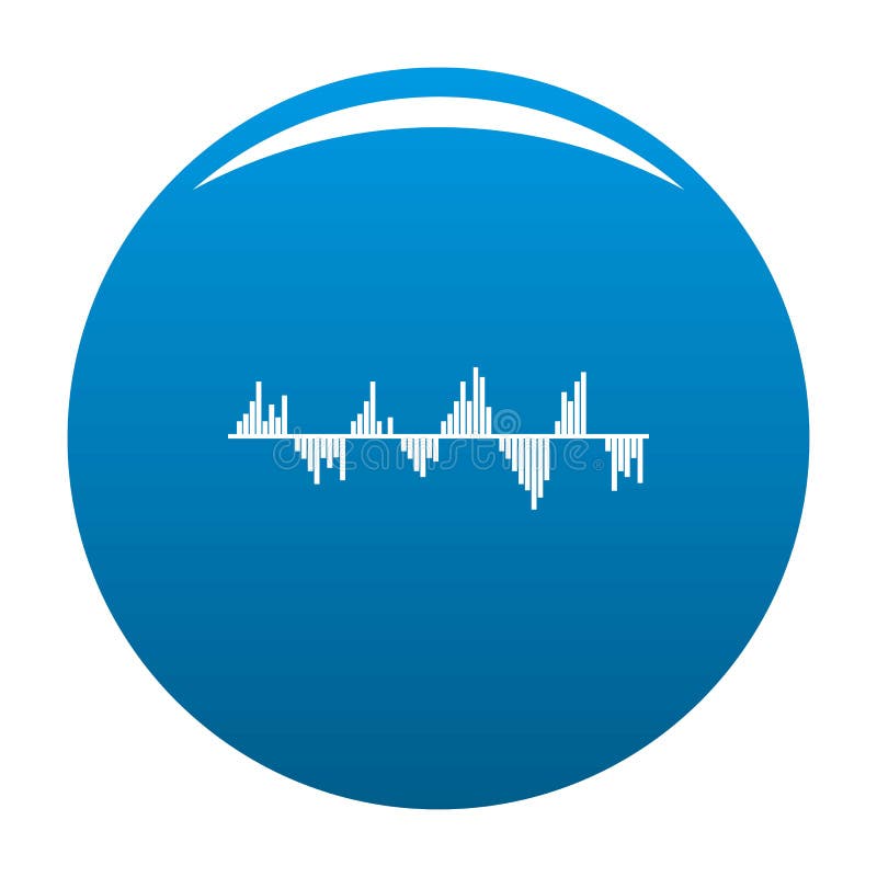 Equalizer Signal Icon Blue Vector Stock Vector - Illustration of signal ...