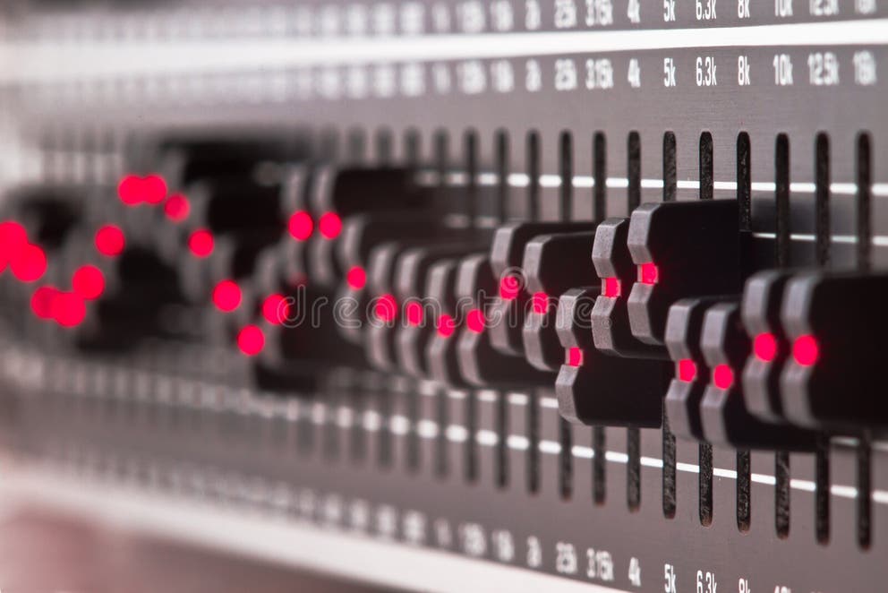 Equalizer sliders stock image. Image of tone, slider - 32201149
