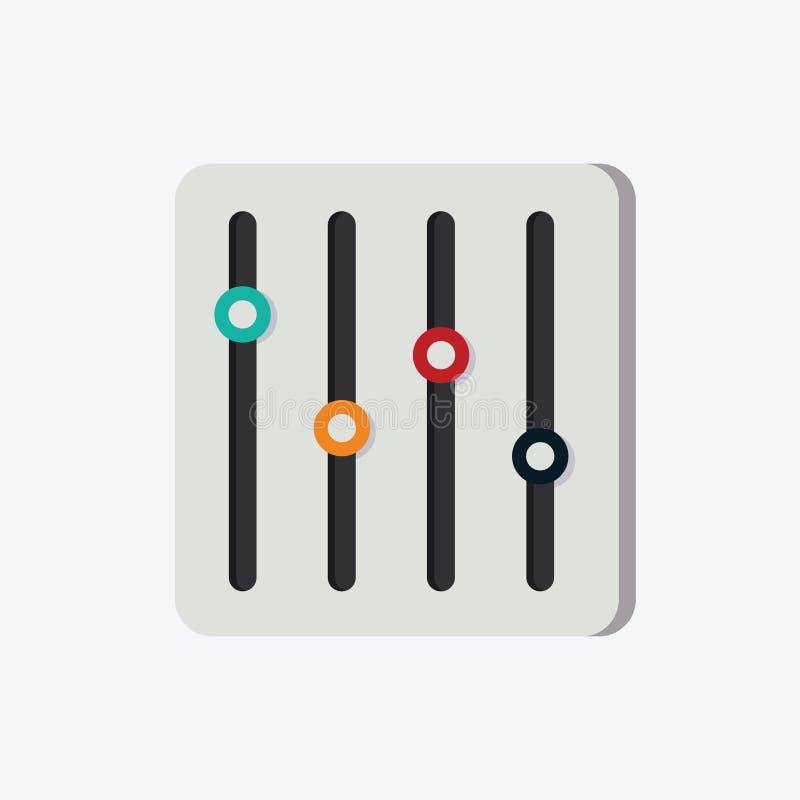 Equalizer Sliders. Vector Illustration Decorative Design Stock Vector ...