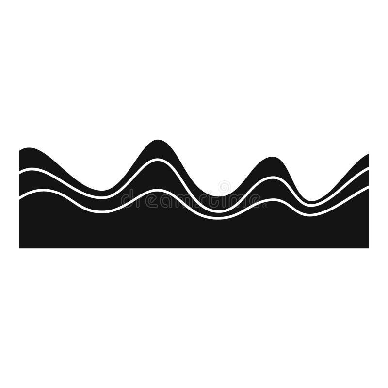 Equalizer Sound Effect Icon, Simple Black Style Stock Illustration ...