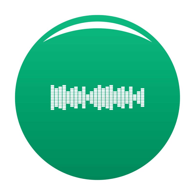 Equalizer Sound Icon Vector Green Stock Vector - Illustration of music ...