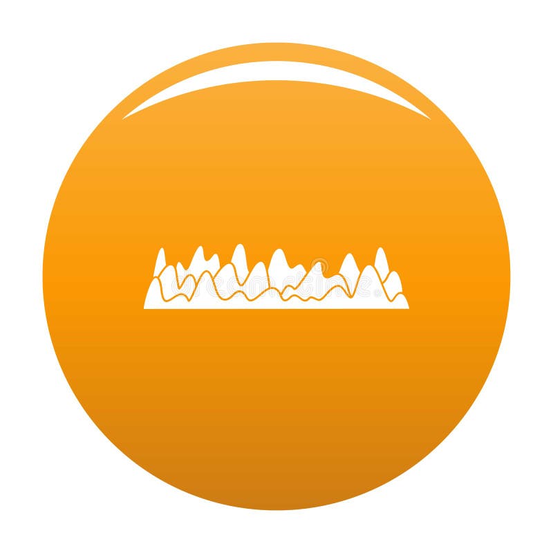 Equalizer Sound Vibration Icon Vector Orange Stock Vector ...