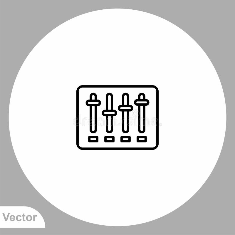 Equalizer Vector Icon Sign Symbol Stock Vector - Illustration of ...