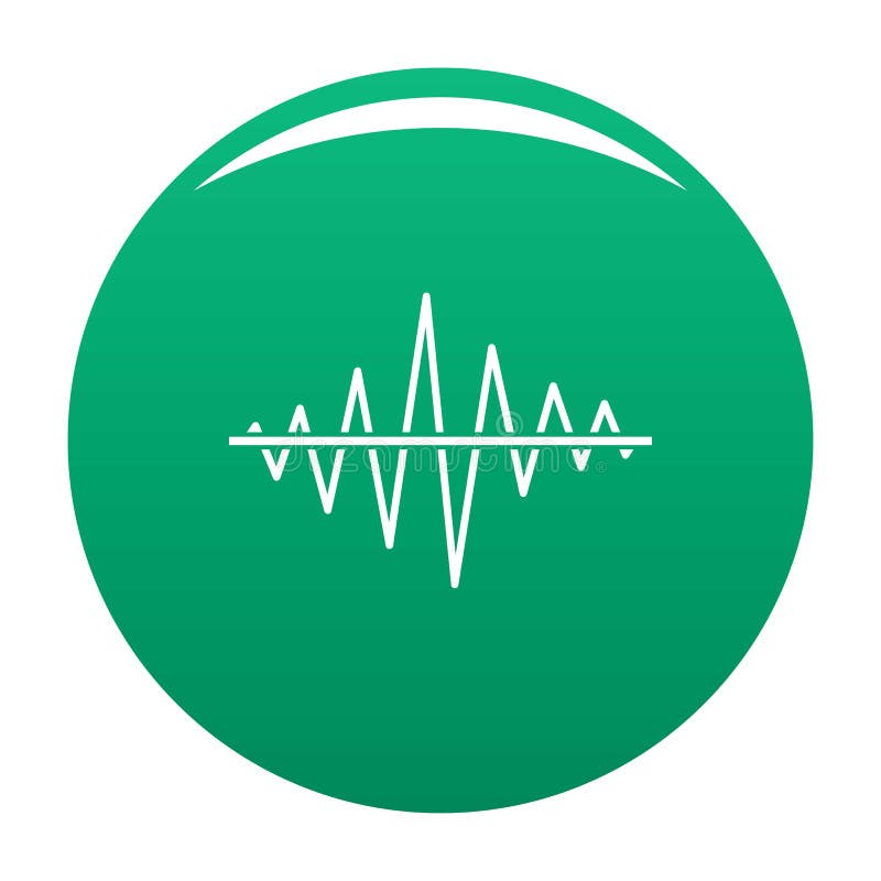 Equalizer Voice Radio Icon Vector Green Stock Vector - Illustration of ...