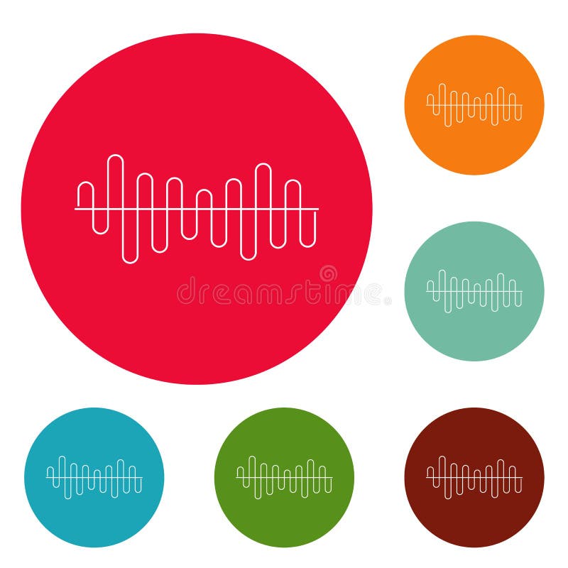 Equalizer Volume Sound Icons Circle Set Vector Stock Vector ...