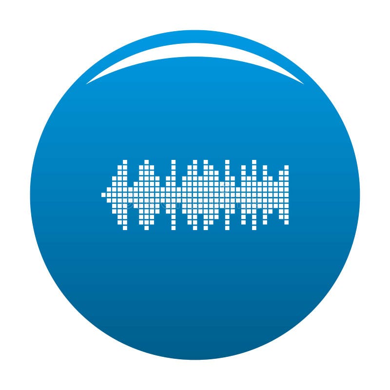 Equalizer Wavy Radio Icon Blue Vector Stock Vector - Illustration of ...