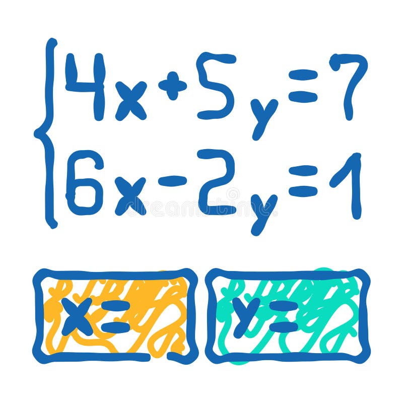 Equation Math Science Education Icon Doodle Illustration Stock Vector ...