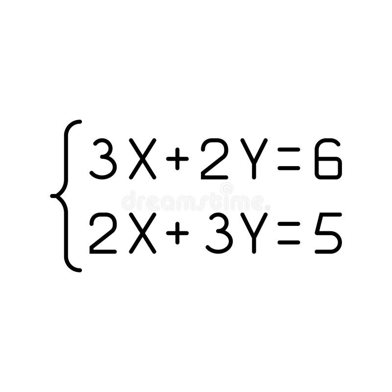 Equation Math Science Education Line Icon Vector Illustration Stock Vector Illustration Of