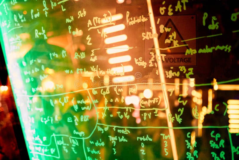 Equation Written by a Marker on Plexiglass Stock Photo - Image of facts ...