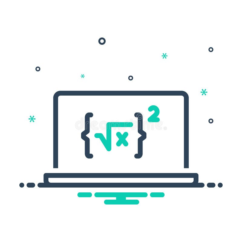 Mix Icon for Equations, Naturalization and Formula Stock Vector ...