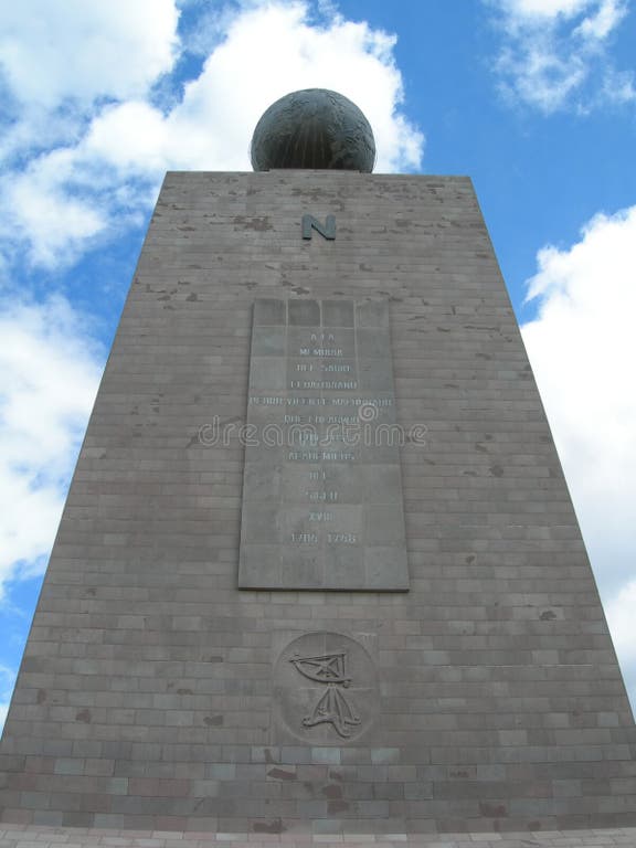 Equator monument stock image. Image of blue, monument - 2064821