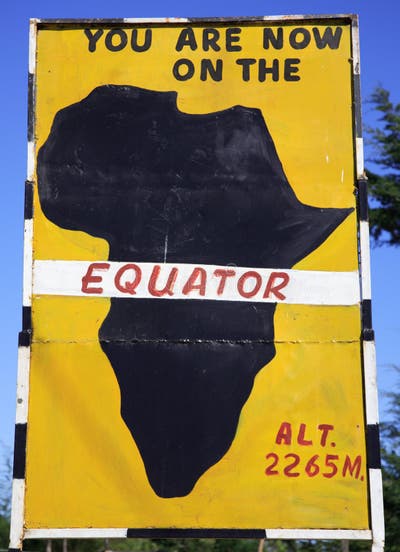 Equator sign stock image. Image of equator, crossing, signpost - 2566573