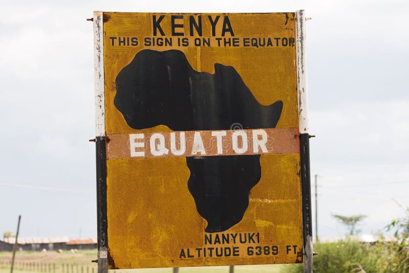 Equator sign stock image. Image of equator, crossing, signpost - 2566573