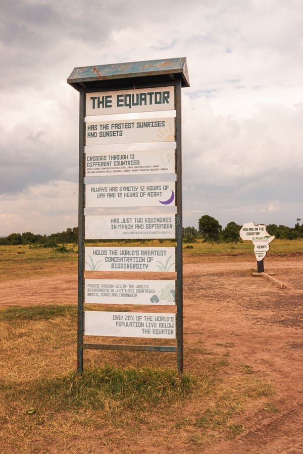 Equator Sign Post at Ol Pejeta Conservancy in Nanyuki, Kenya Stock ...